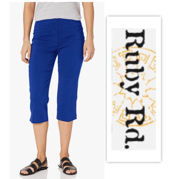 Ruby Rd. | Pants & Jumpsuits | Ruby Rd Royal Blue Career Capri Pants ...